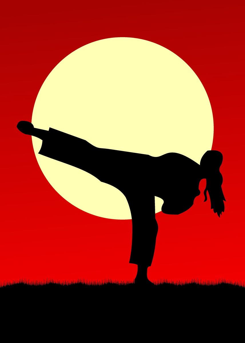 'Chest kick karate' Poster, picture, metal print, paint by WallWonders ...