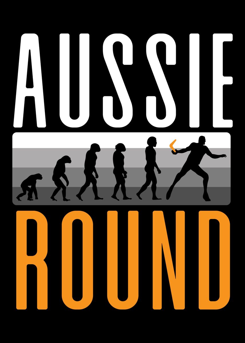 'Boomerang Aussie Round Aus' Poster by AaronBaron | Displate