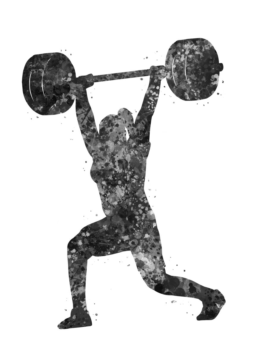 'Gym Weightlifter female' Poster by Yahya Art | Displate
