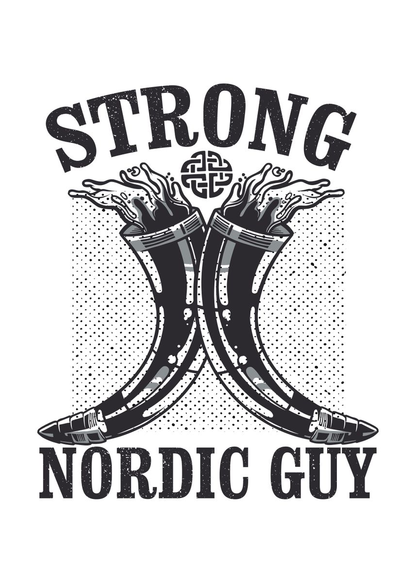 'Strong nordic guy' Poster, picture, metal print, paint by Lukes Pixel ...