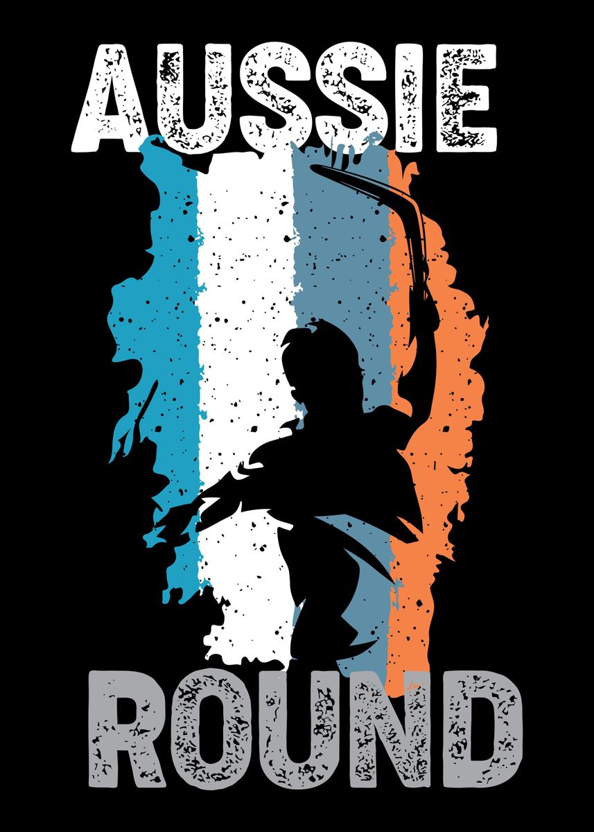'Boomerang Aussie Round Aus' Poster, picture, metal print, paint by ...