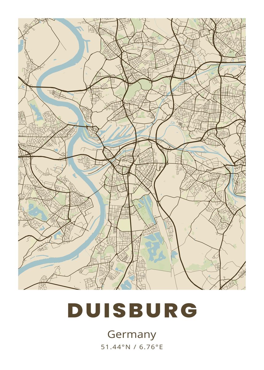 Elegantes Duisburg City Map Fotos