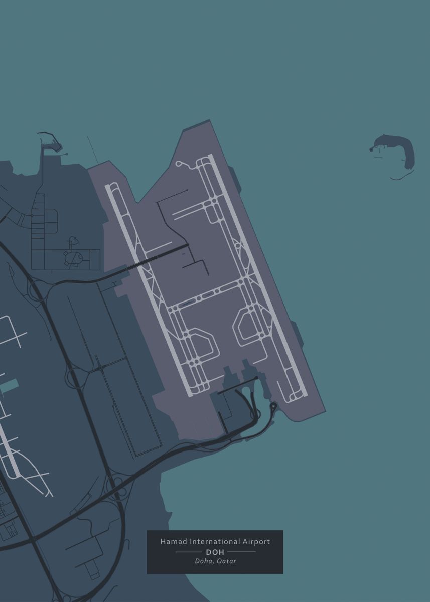 'Hamad International' Poster by Iwoko | Displate