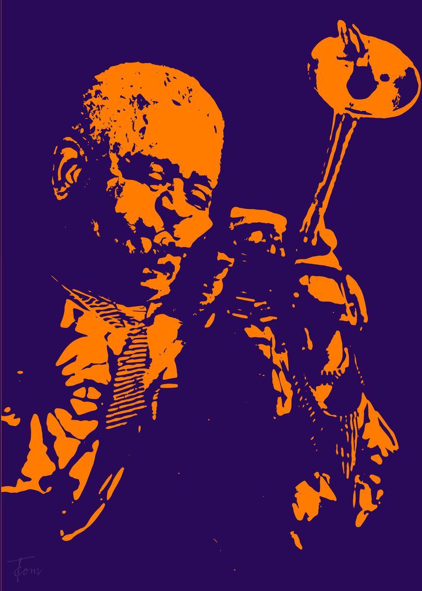 'Dizzy Gillespie' Poster by Petra Rommelfanger | Displate