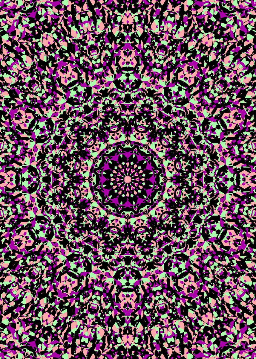 'Trippy Hippie Mandala' Poster, picture, metal print, paint by Kaleiope ...