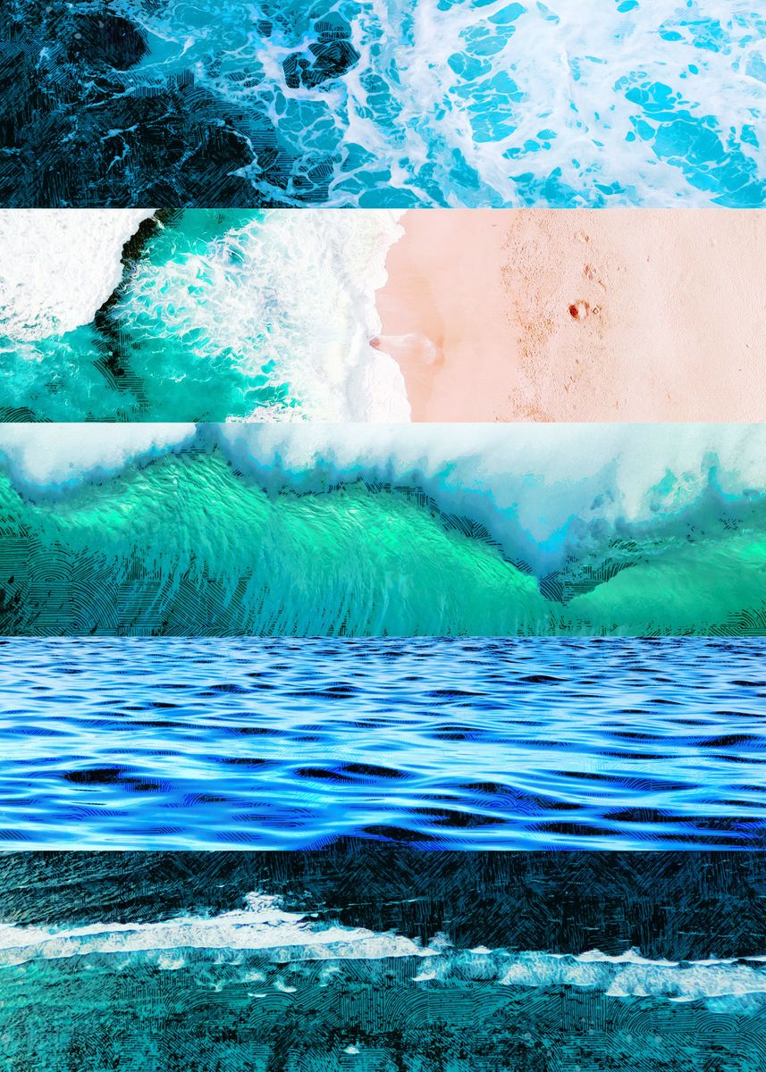 'Ocean Art' Poster, picture, metal print, paint by Robin Forsyth | Displate