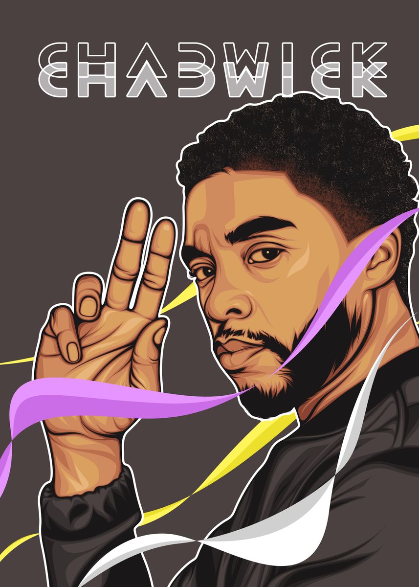 'Chadwick Boseman' Poster by Lustado Alexis | Displate