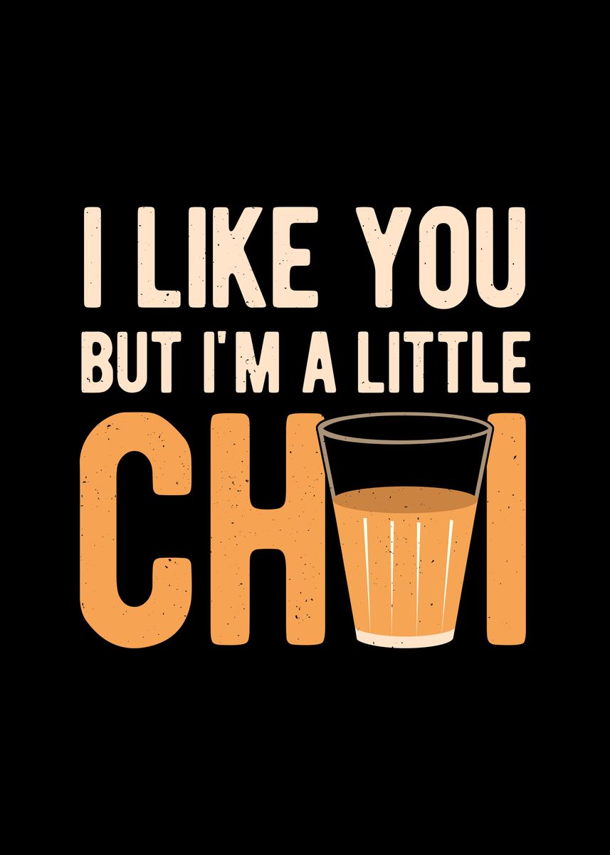 'Funny Chai' Poster, picture, metal print, paint by Visualz | Displate