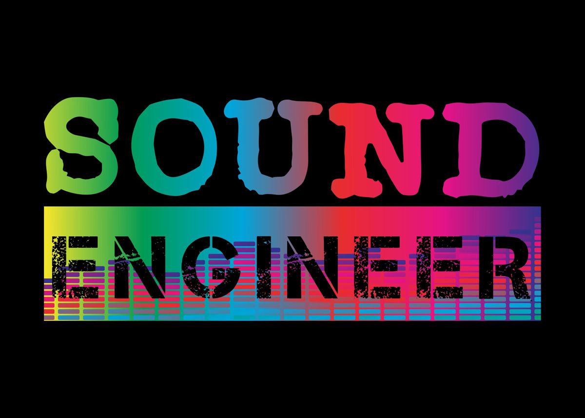 'Sound Engineer Lettering' Poster by DesignatedDesigner | Displate