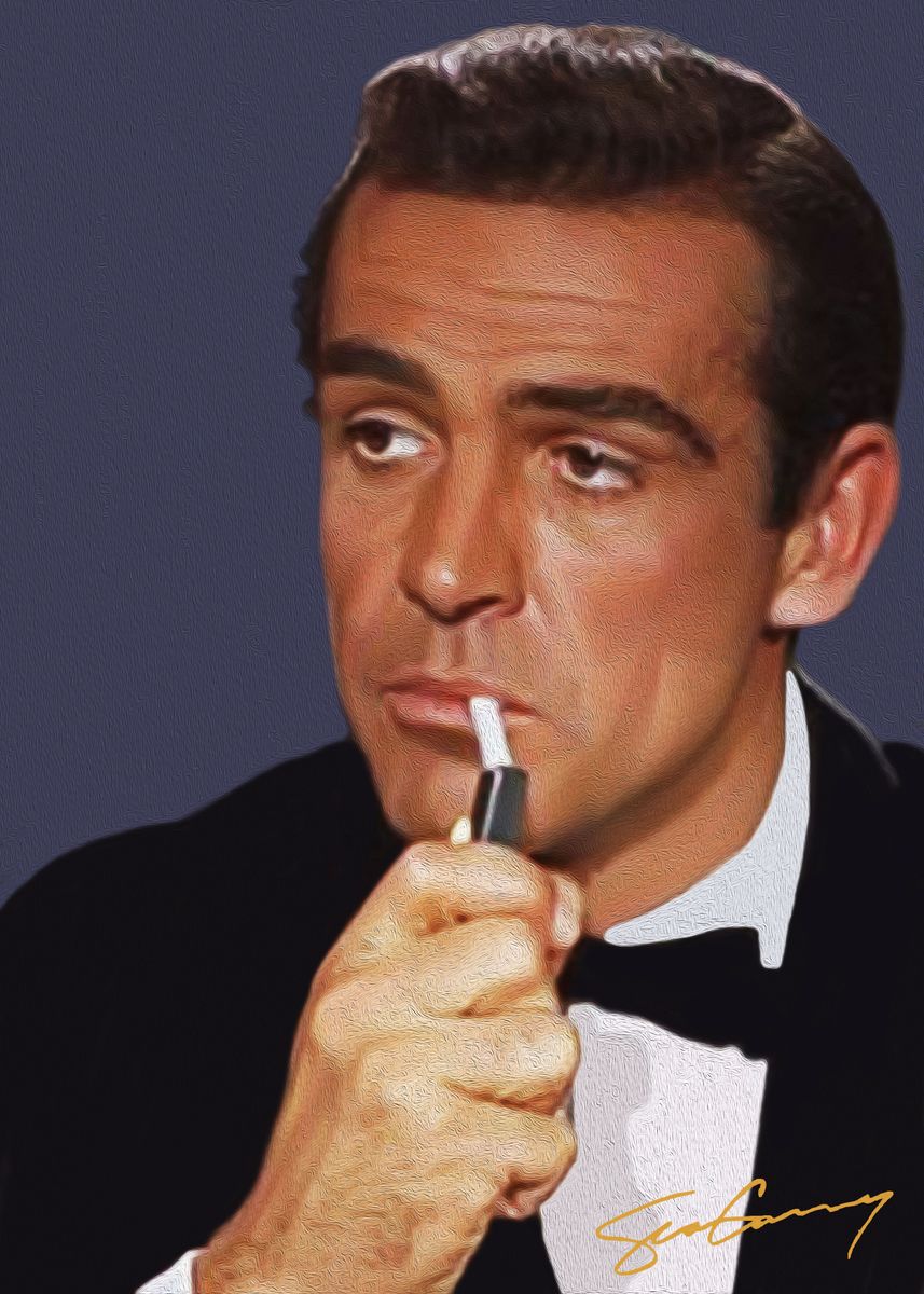 'Sean Connery' Poster, picture, metal print, paint by R Studio | Displate