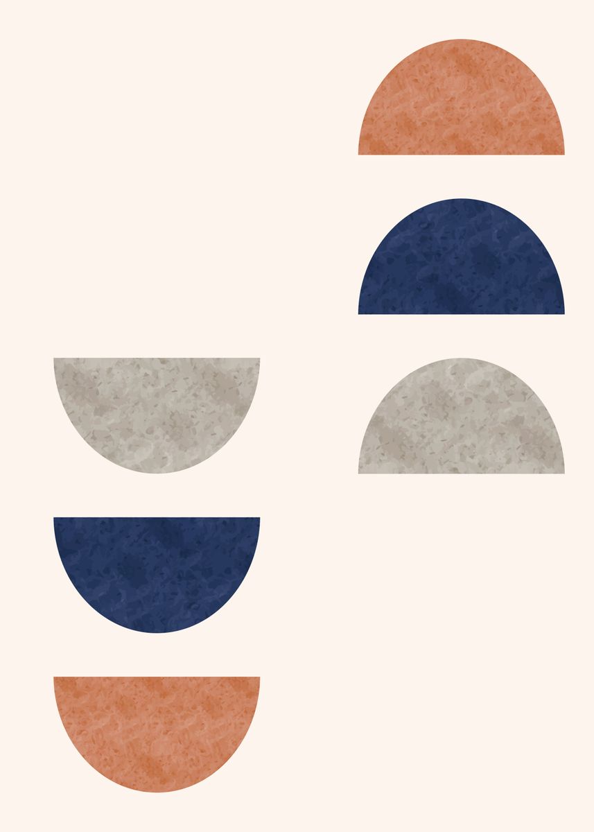 'Half Moon Abstract art' Poster by Human Shadow | Displate