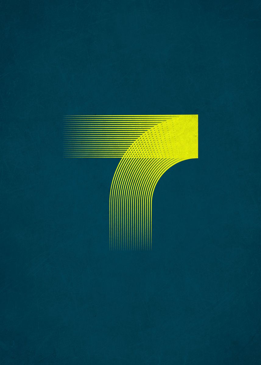 'Number 7' Poster by MauriTz Design | Displate