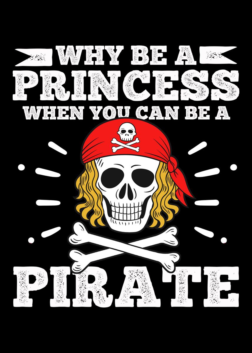'Pirate Princess' Poster, picture, metal print, paint by BLVCKPLATE ...