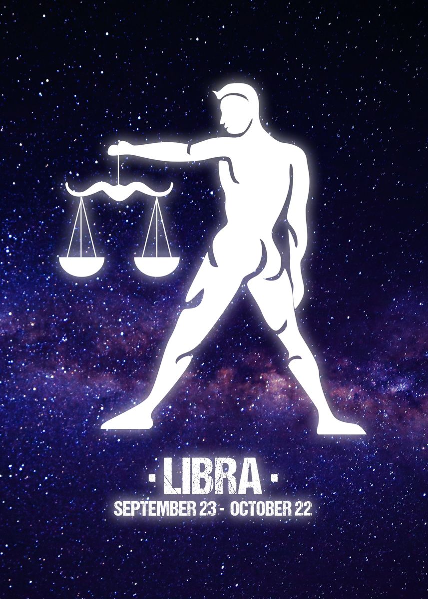 'Libra Zodiac Wall Art' Poster by Decoratier Qwerdenker | Displate