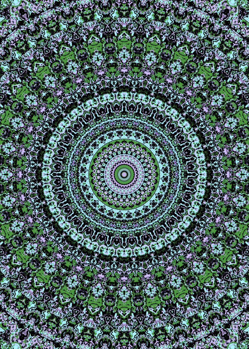 'Trippy Ornate Mandala' Poster by Kaleiope Studio | Displate