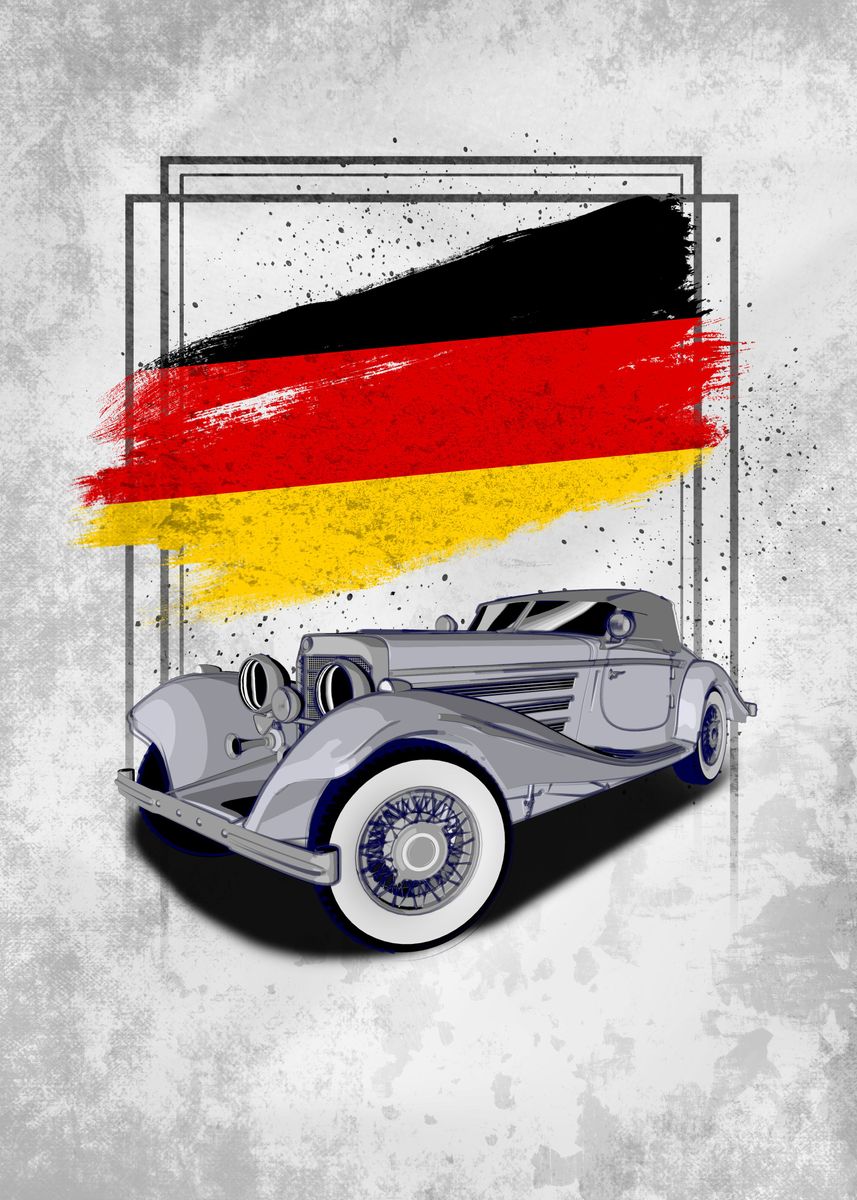 'German Car' Poster, picture, metal print, paint by 21 MXM | Displate