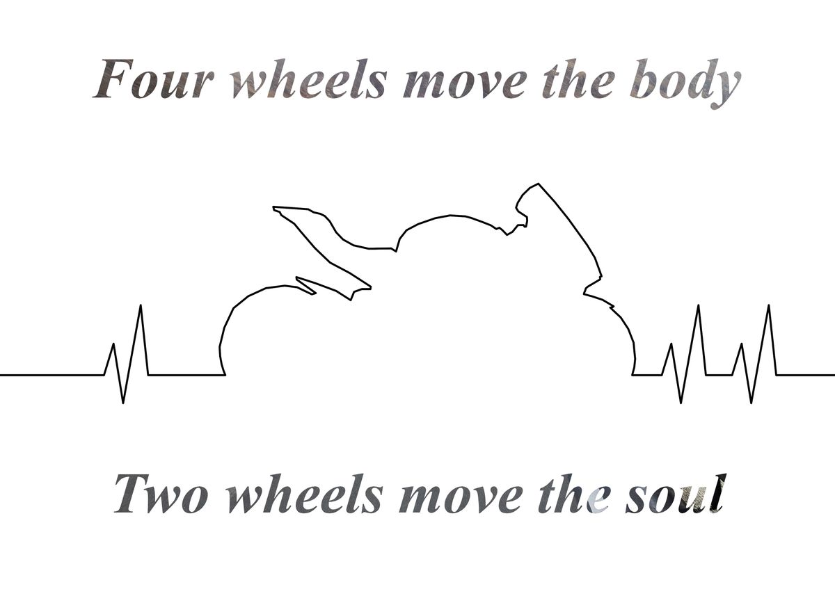 'Motorcycle heartbeat' Poster by Alkaner | Displate