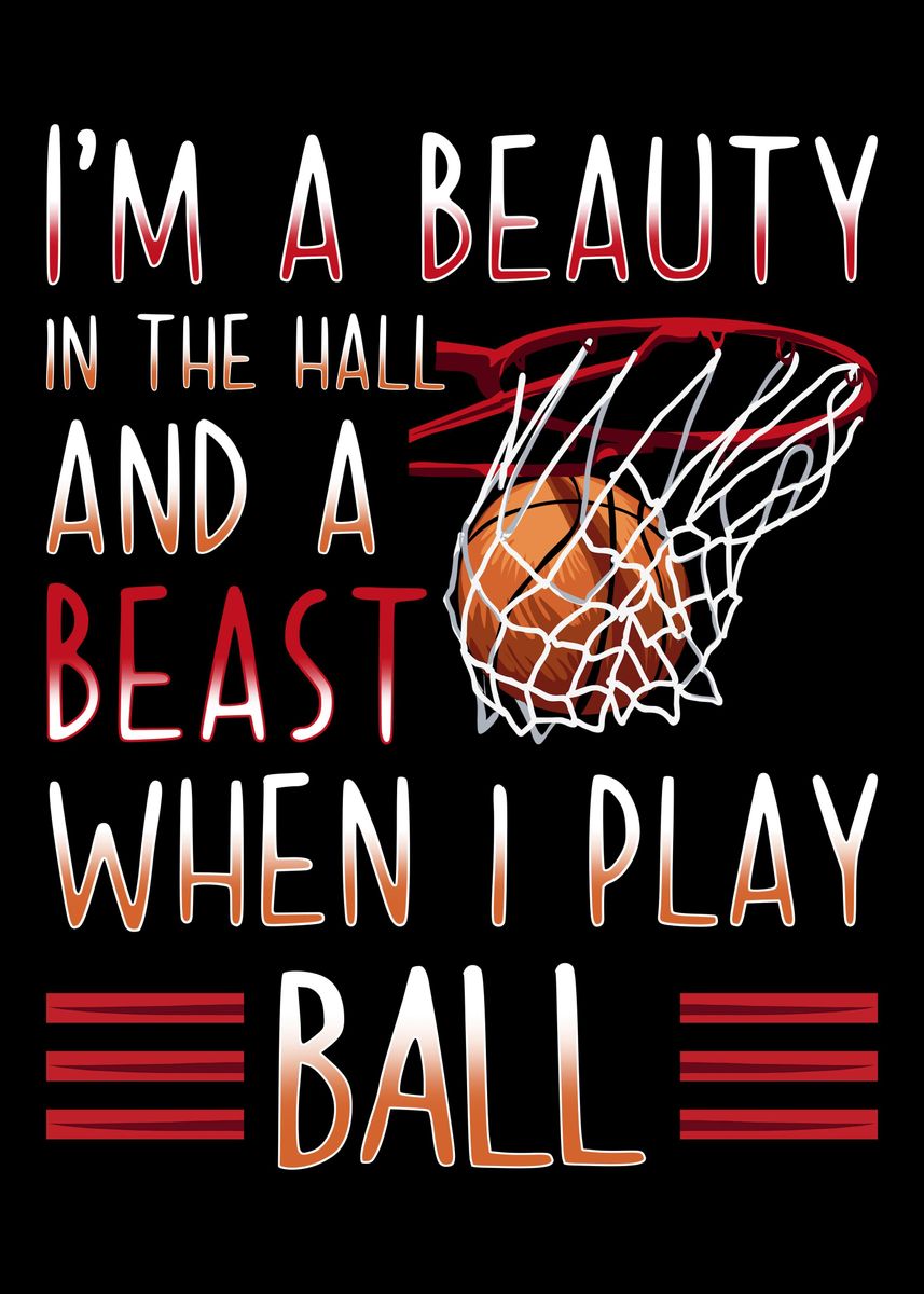 'Beauty Beast Basketball' Poster by Cooldruck | Displate