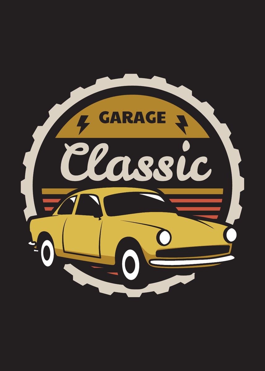 'Classic Car' Poster, picture, metal print, paint by Tobasiano | Displate