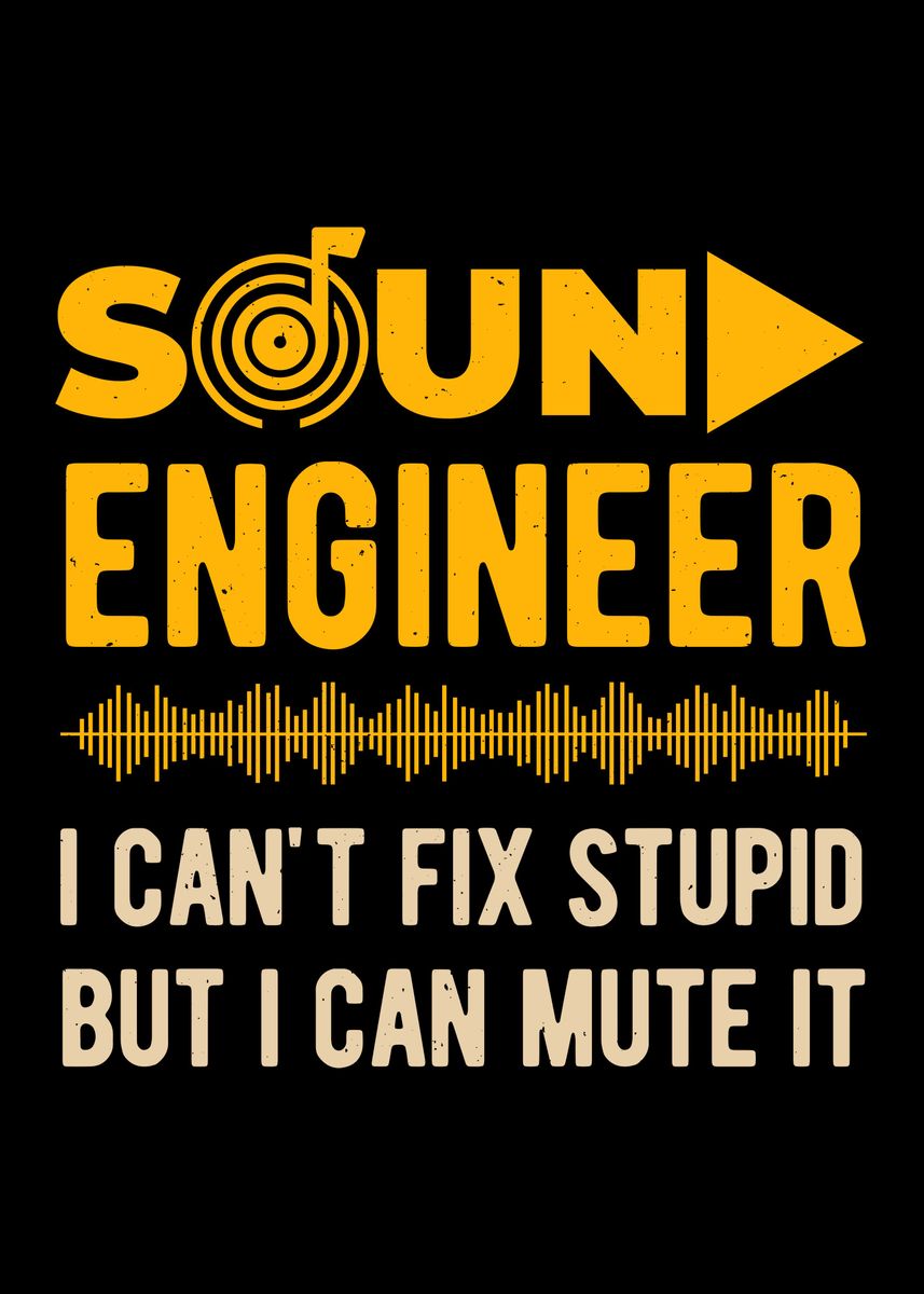 'Funny Sound Engineer' Poster by Visualz | Displate