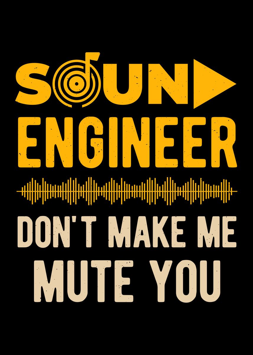 'Funny Sound Engineer' Poster by Visualz | Displate