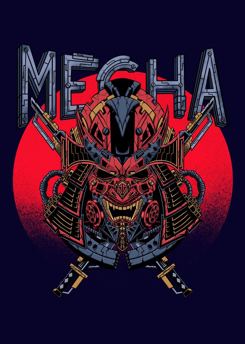 'Mecha Samurai' Poster, picture, metal print, paint by Tarendra Studio ...