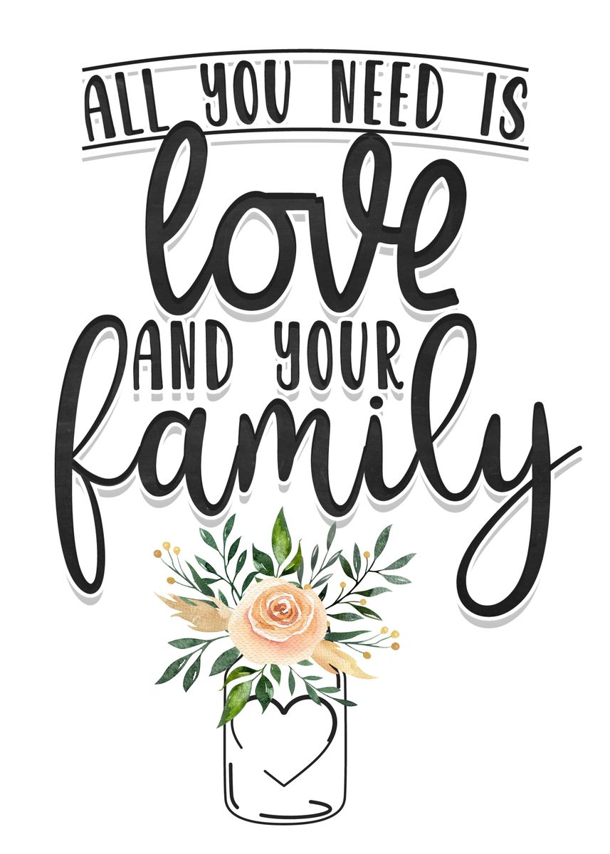'Love and family' Poster, picture, metal print, paint by Juliana RW ...