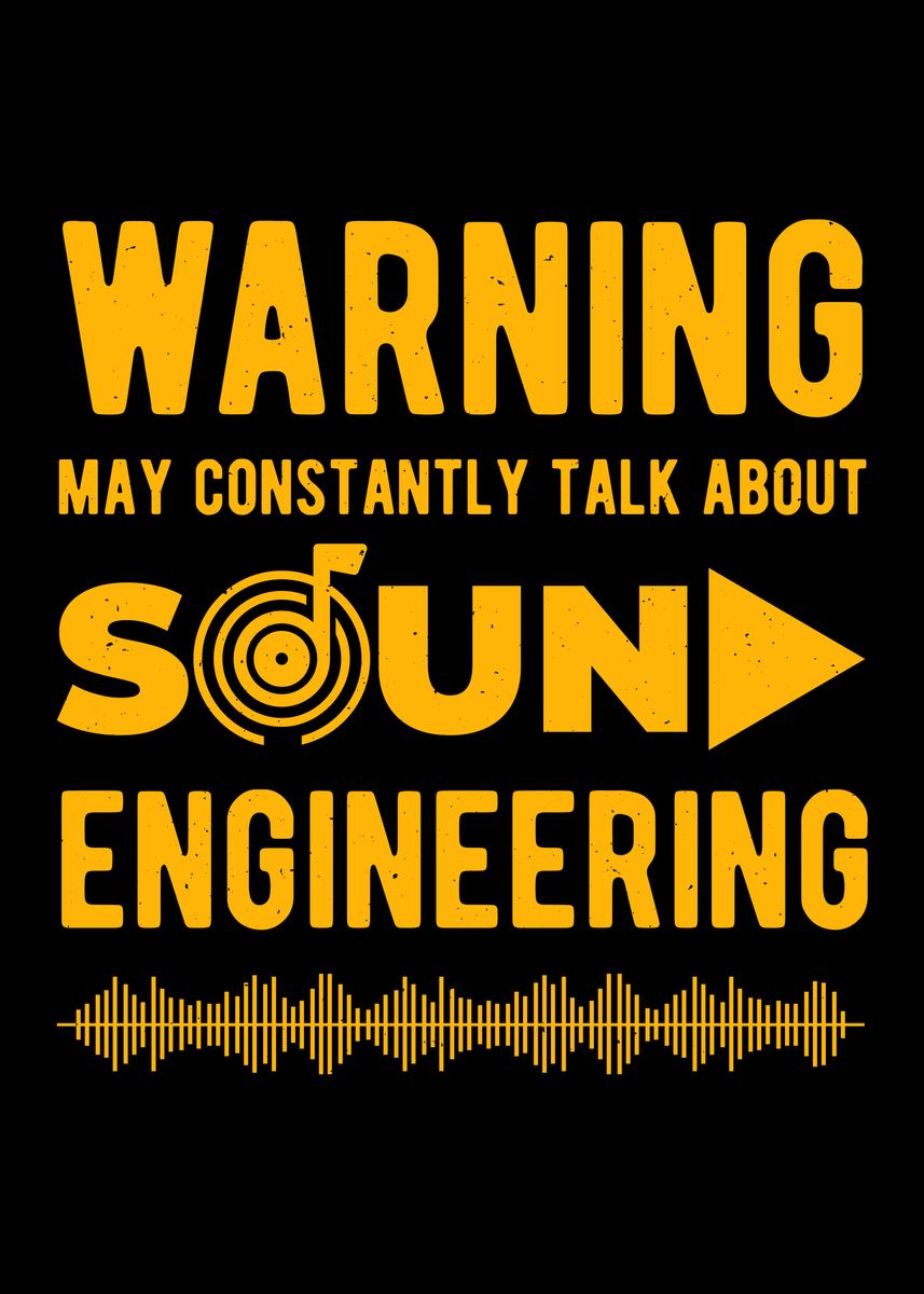 'Funny Sound Engineer' Poster, picture, metal print, paint by Visualz ...