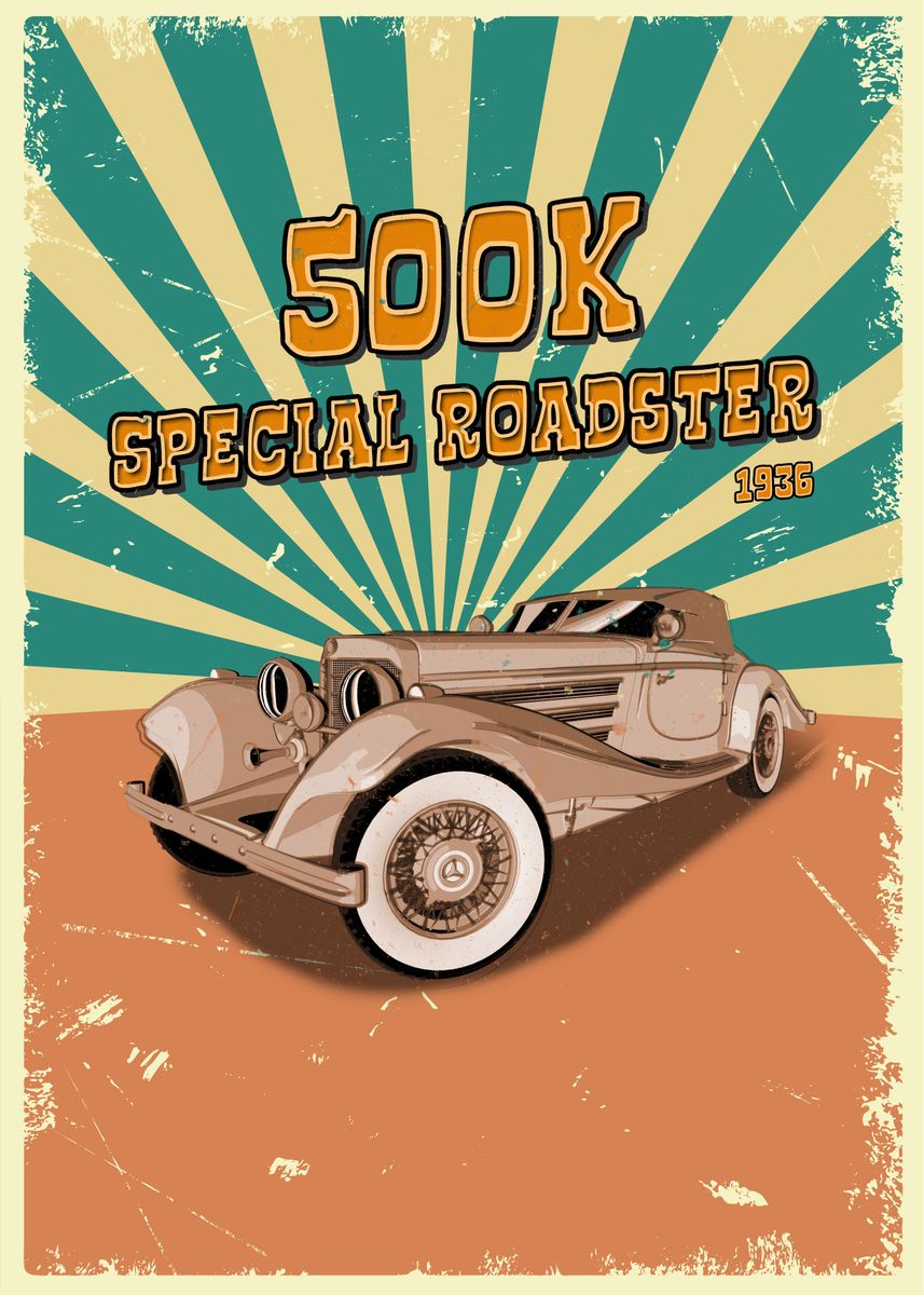 'German Car' Poster, picture, metal print, paint by 21 MXM | Displate