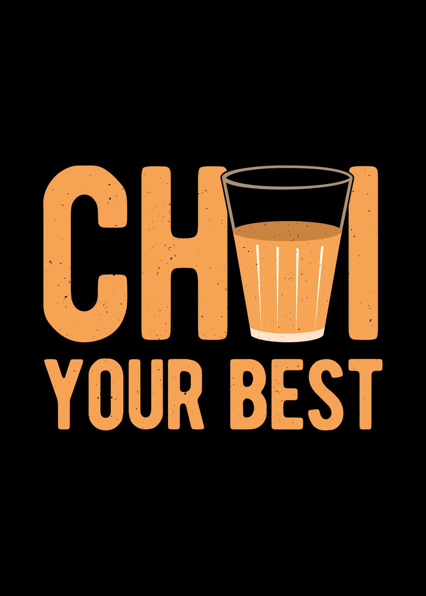 'Funny Chai' Poster, picture, metal print, paint by Visualz | Displate