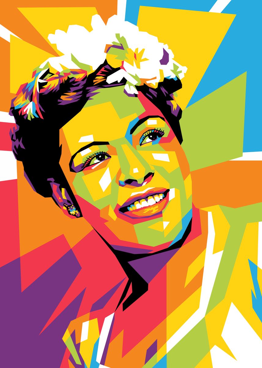 'Billie Holiday 3' Poster, picture, metal print, paint by WPAP Gallery ...