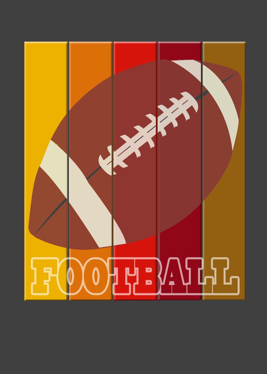 'Retro Vintage football' Poster by BeMi | Displate