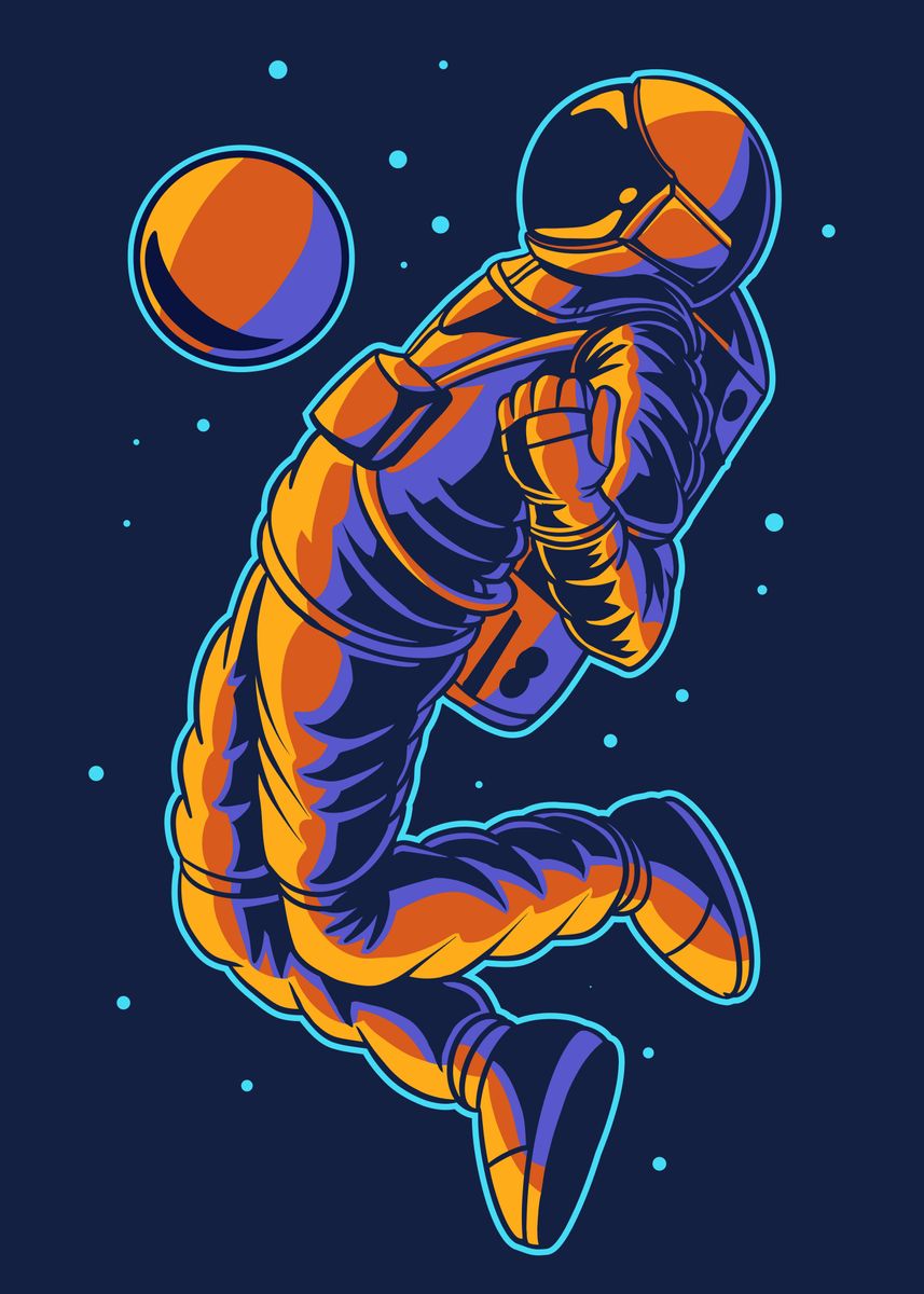 'SPACE SOCCER' Poster, picture, metal print, paint by StonerPlates ...
