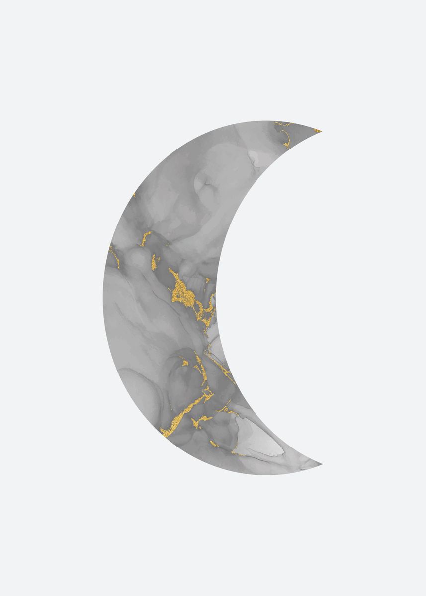 'Moon modern art 1' Poster, picture, metal print, paint by Human Shadow ...