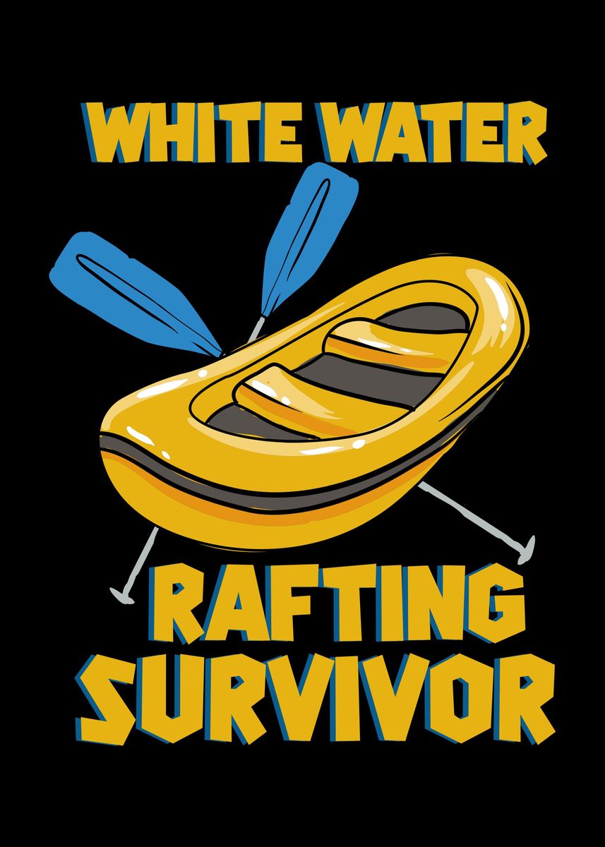'White Water Rafting' Poster, picture, metal print, paint by Uwe ...