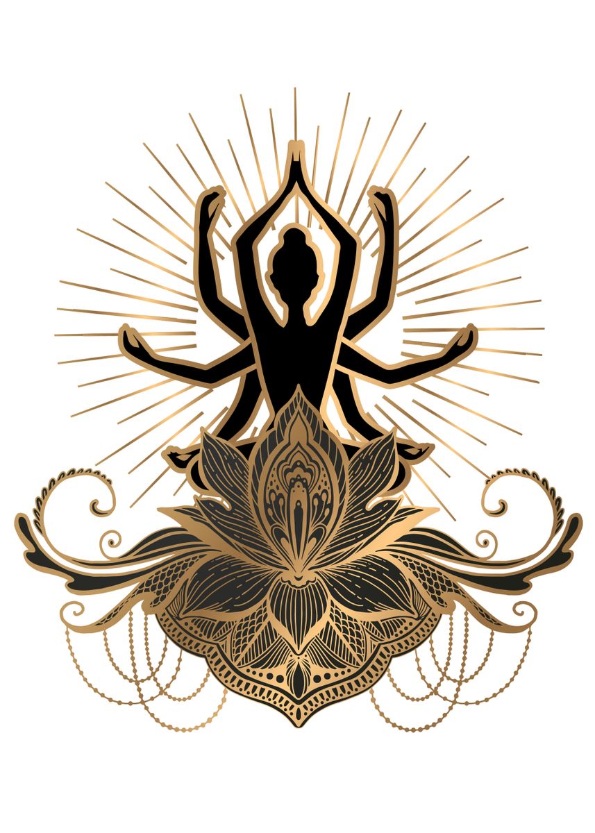 'Beautiful Yoga Design' Poster, picture, metal print, paint by Ferds P ...