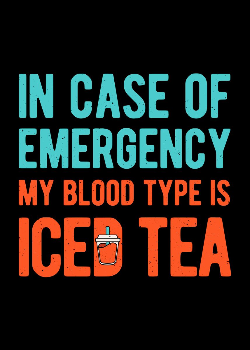 'Funny Iced Tea' Poster, picture, metal print, paint by Visualz | Displate