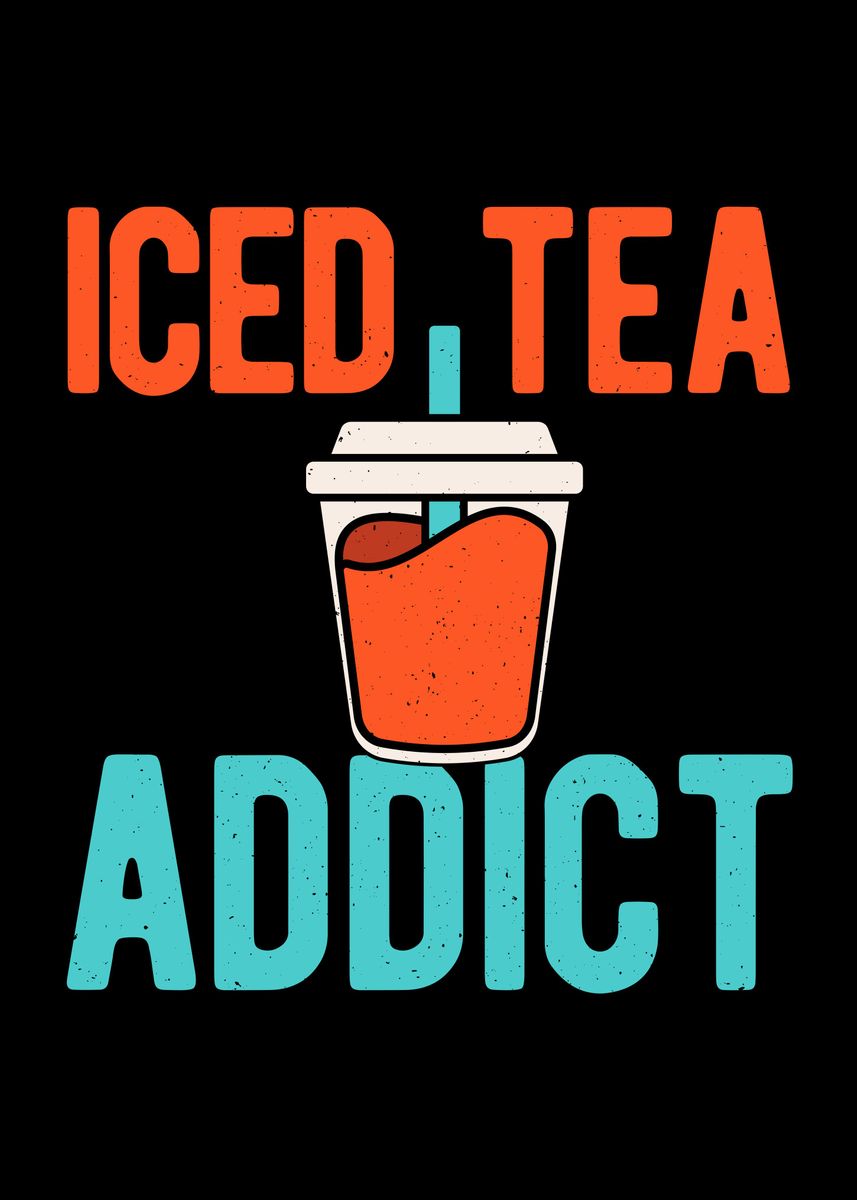 'Funny Iced Tea' Poster, picture, metal print, paint by Visualz | Displate