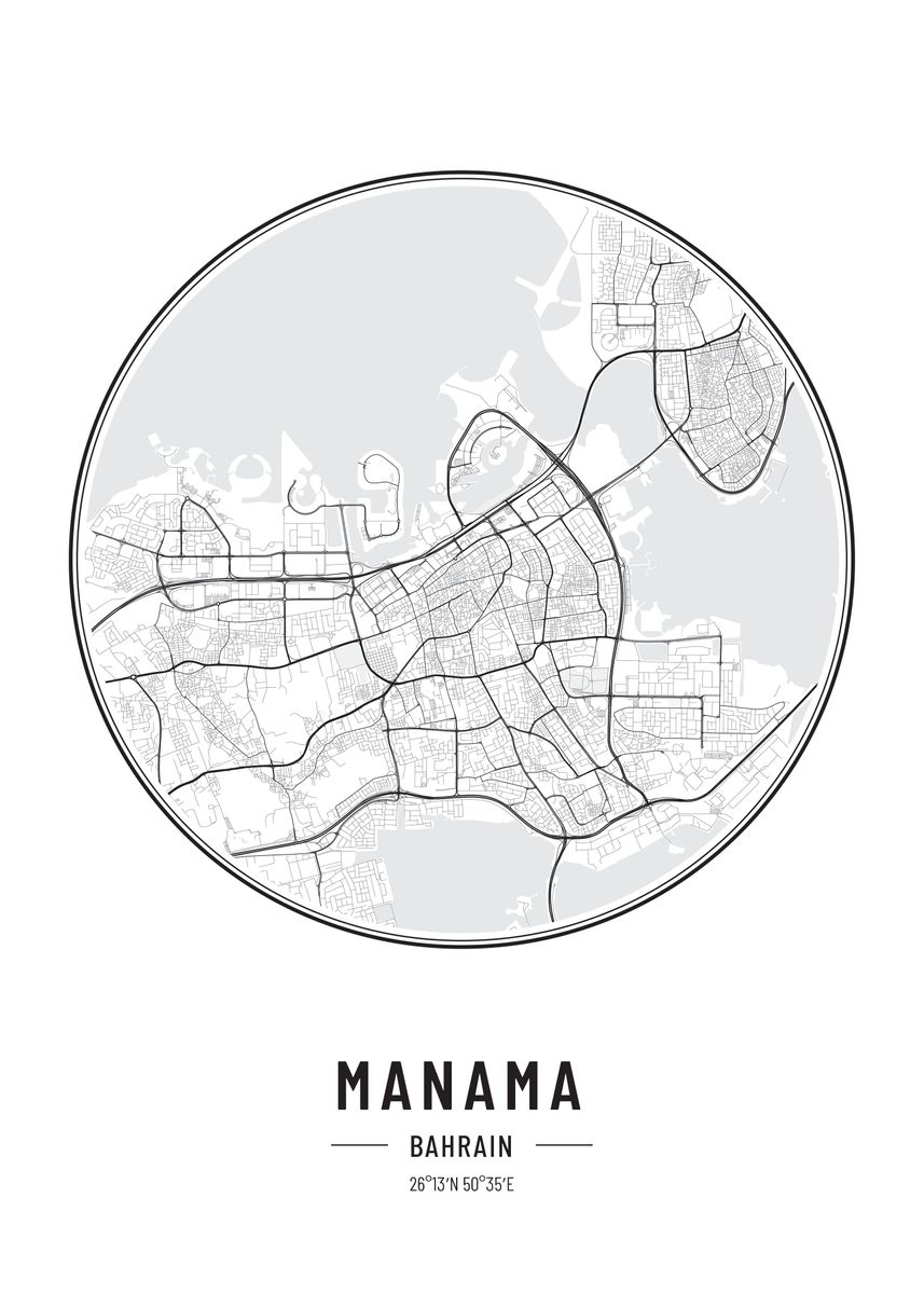 'Manama bahrain' Poster by Designersen | Displate