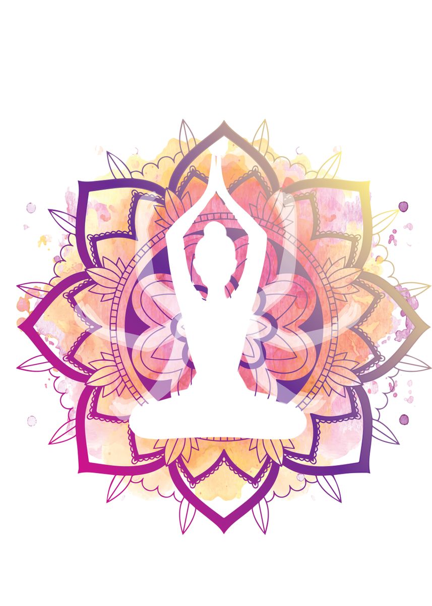 'Beautiful Yoga Design' Poster, picture, metal print, paint by Ferds P ...