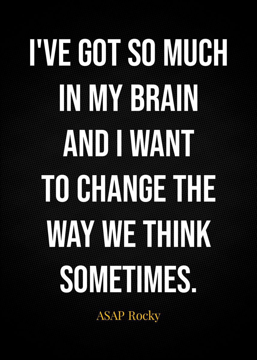 'ASAP Rocky Quotes ' Poster, picture, metal print, paint by Tokhidin ...