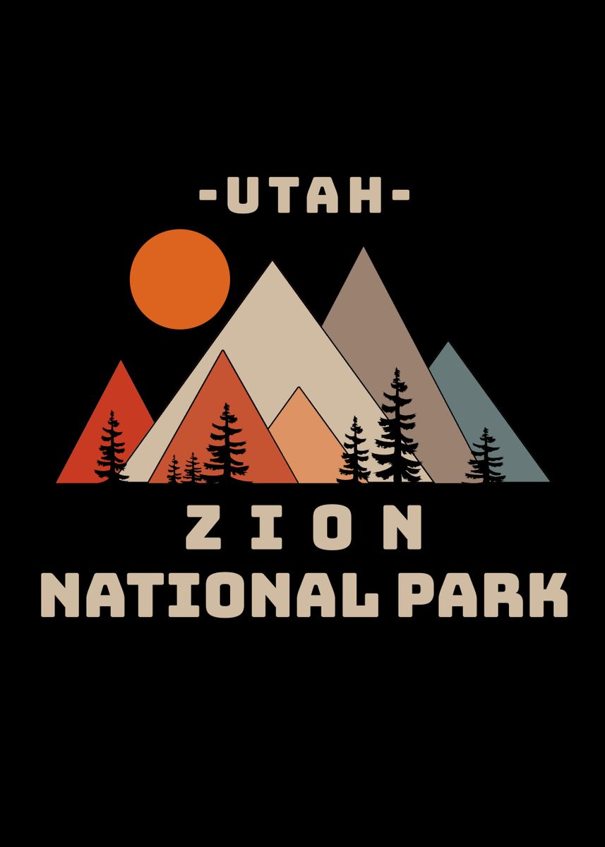 'Zion National Park' Poster, picture, metal print, paint by Shiva121 ...