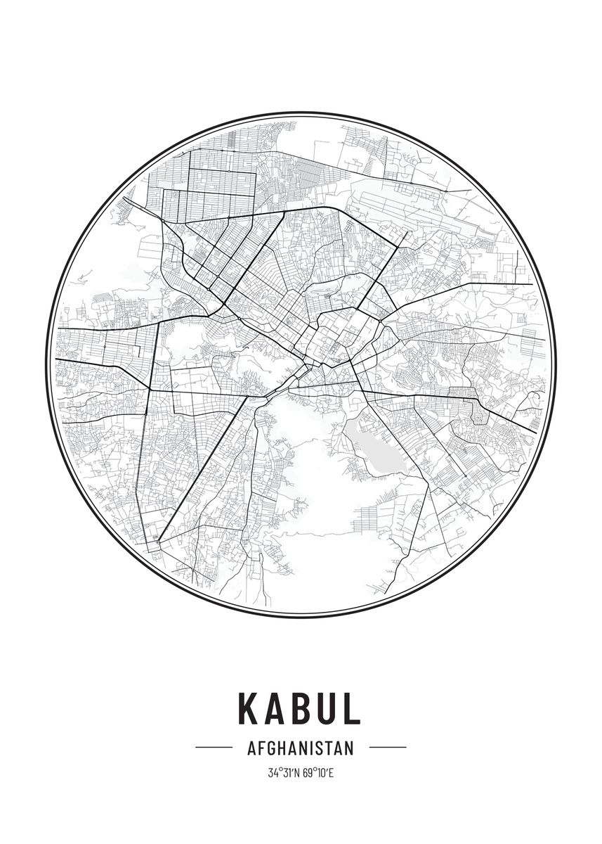 'Kabul Afghanistan ' Poster, picture, metal print, paint by Designersen ...