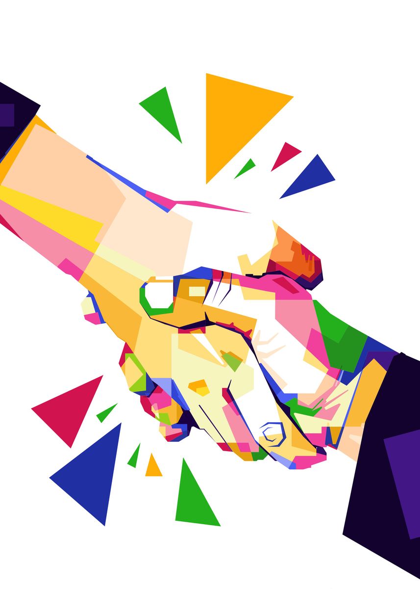 'Hands Pop Art ' Poster, picture, metal print, paint by metalbg | Displate