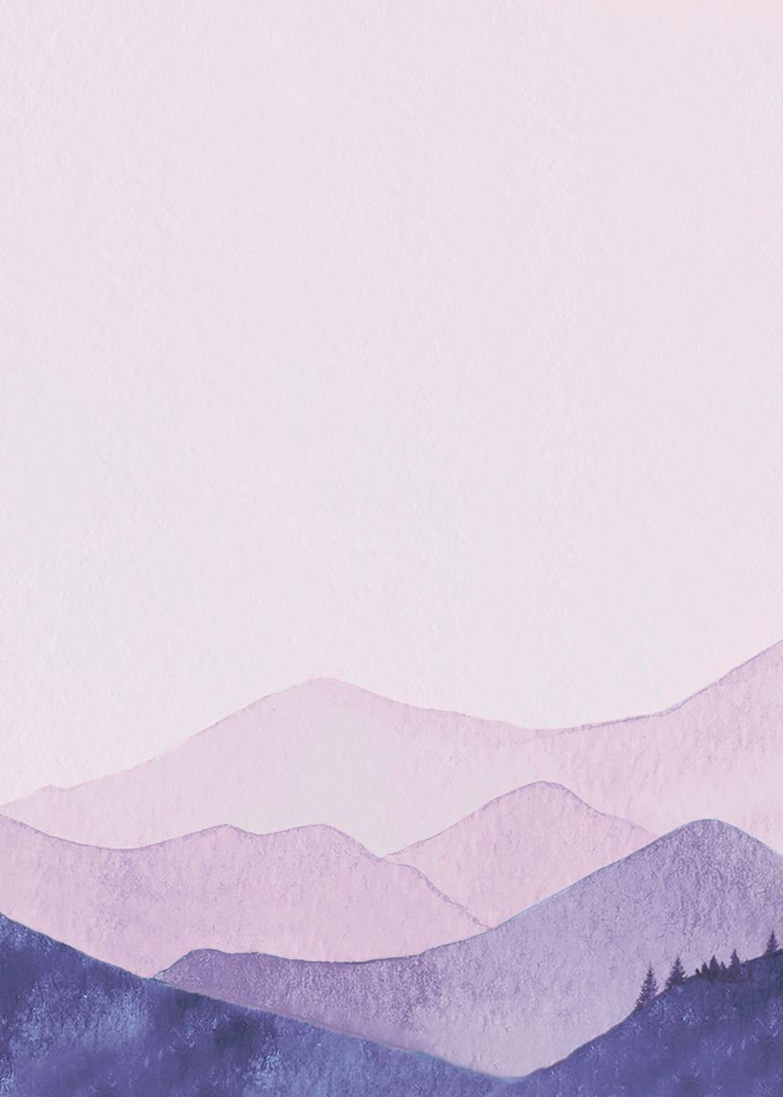 'Purple Mountain Art' Poster by Haus and Hues | Displate