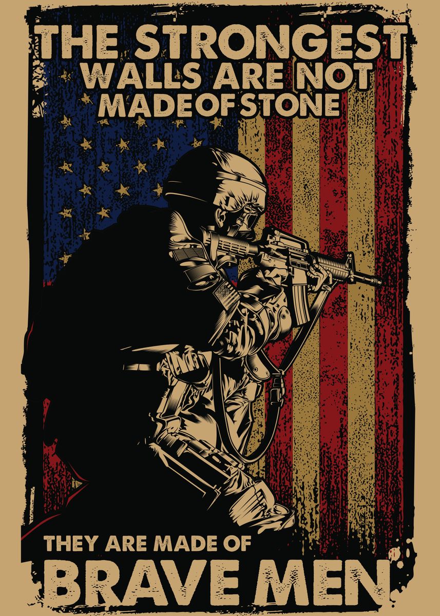 'BRAVE MEN' Poster, picture, metal print, paint by StonerPlates | Displate