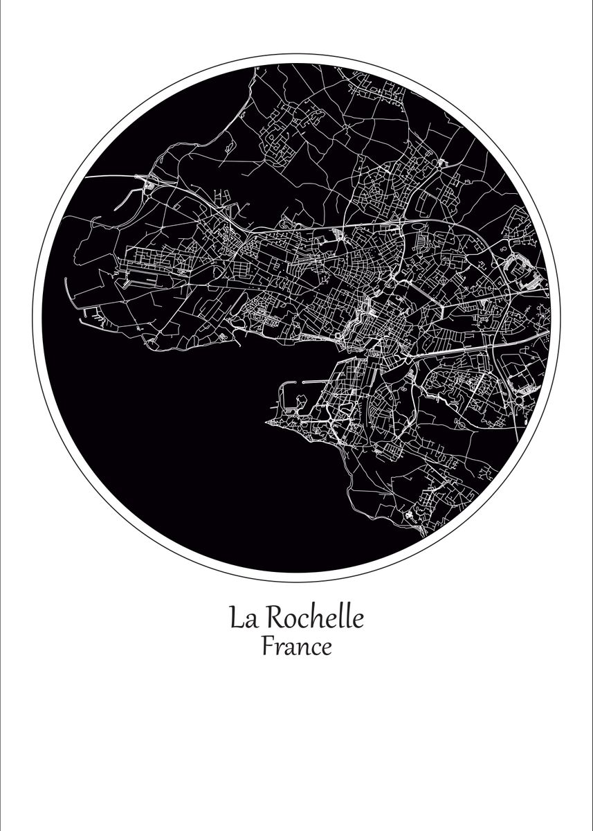 'La Rochelle City France' Poster, picture, metal print, paint by Gigi ...