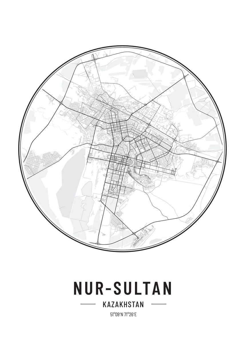 'Nur Sultan Kazakhstan' Poster by Designersen | Displate