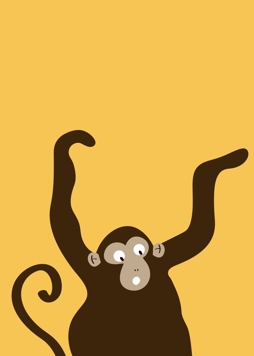 'Monkey' Poster by Queensy Collin | Displate