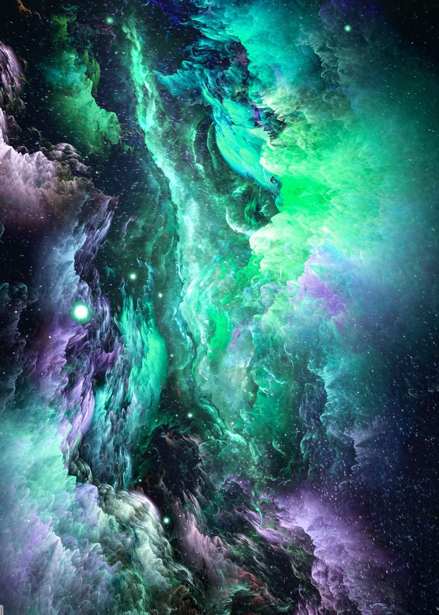 'Space Colors' Poster, picture, metal print, paint by George Sorin ...